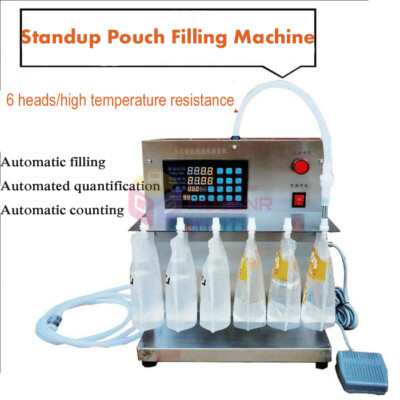Spout Pouch Filling Machine 6 Heads Automatic Hot Liquid Standup Pouch ...
