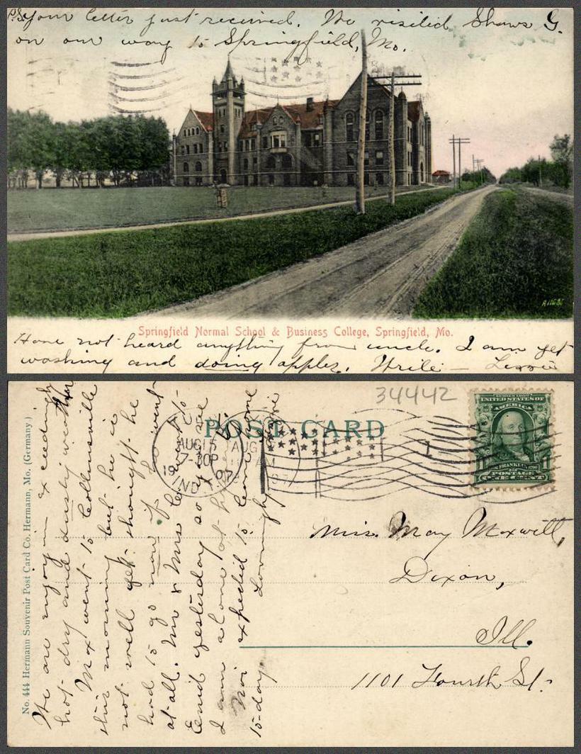 Vintage Images Postcards Springfield Mo Celebrating 100 Years Of