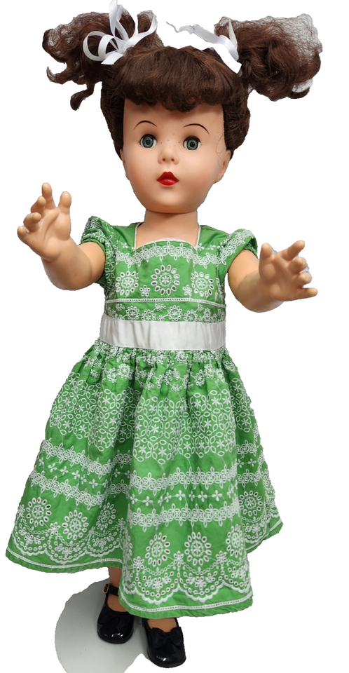 Vtg Effanbee Mary Jane Playpal Doll 1959 Flirty Eyes Freckles 30" Patty ...