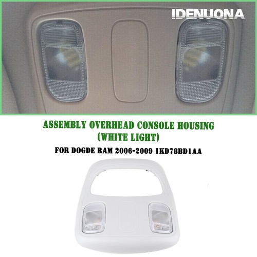 White Light Overhead Console Housing For Dodge Ram 2006-2009 1500 2500 ...