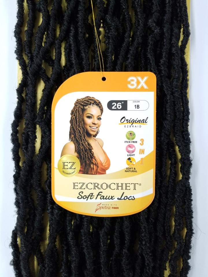 I&I Hair Innocence EZCROCHET 3X Faux Locs Crochet Braiding Hair Spectra ...