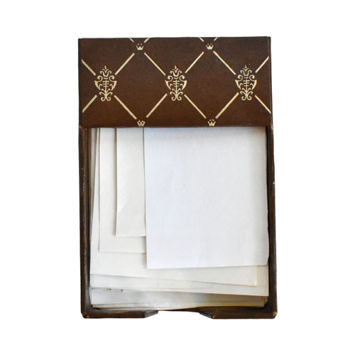 Vintage Italian Faux Leather Scrap Paper Holder / Foolscap Box | eBay