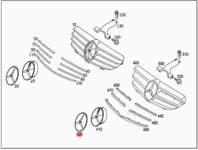 Genuine MERCEDES A209 C209 C215 C219 CLK C209 Mercedes star 2158880086 ...