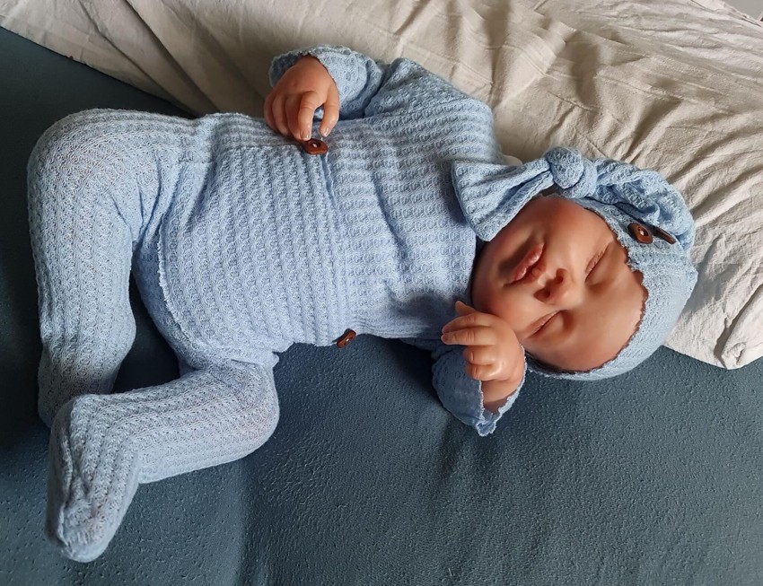 Body Reborn Real Sleeping 49cm/19In Silicone Lifelike Newborn Doll Baby ...