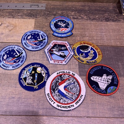 8 Patches NASA SPACE SHUTTLE Discovery CHALLENGER APOLLO Kennedy Space ...