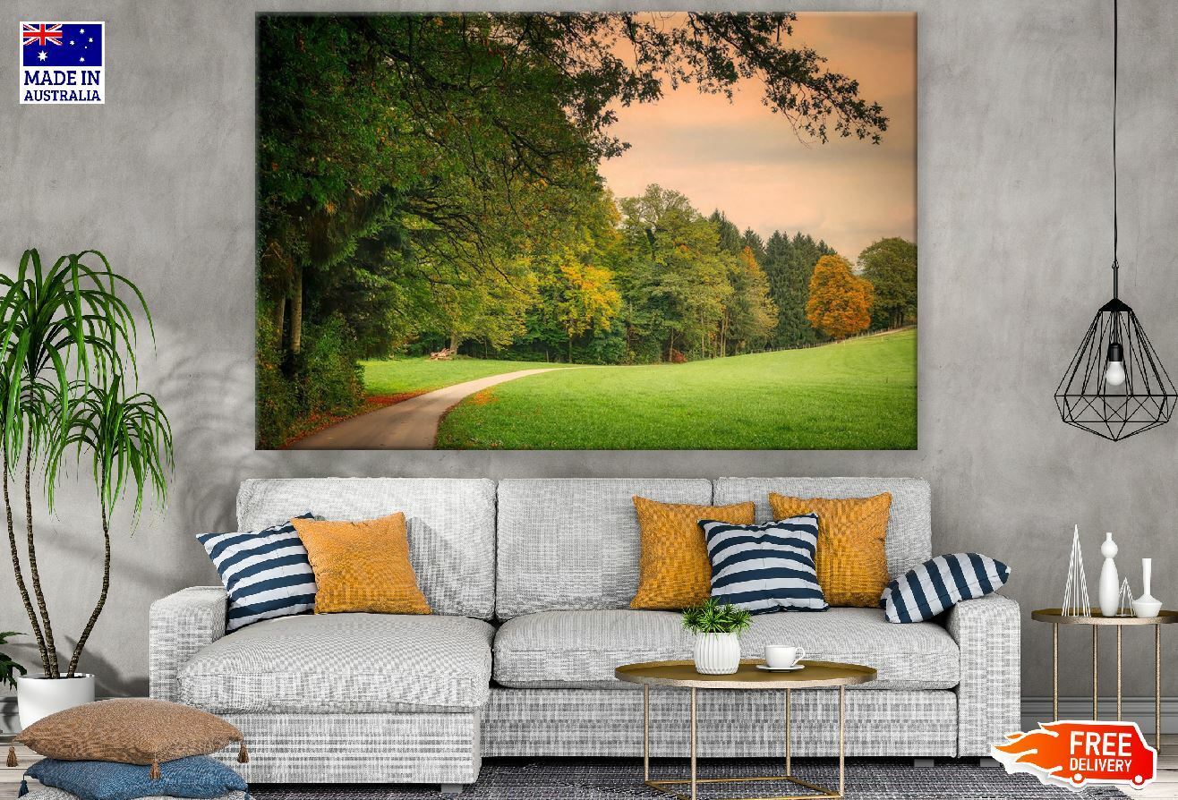 Autumn Garden Pathway View Wall Canvas Home Decor Australian Made ...