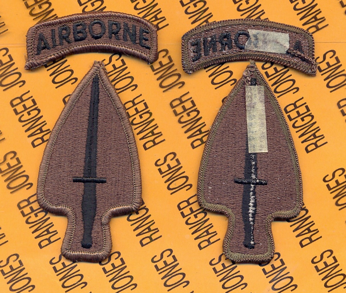 US Army Special Operations Command USASOC Airborne OD Green & Black ...