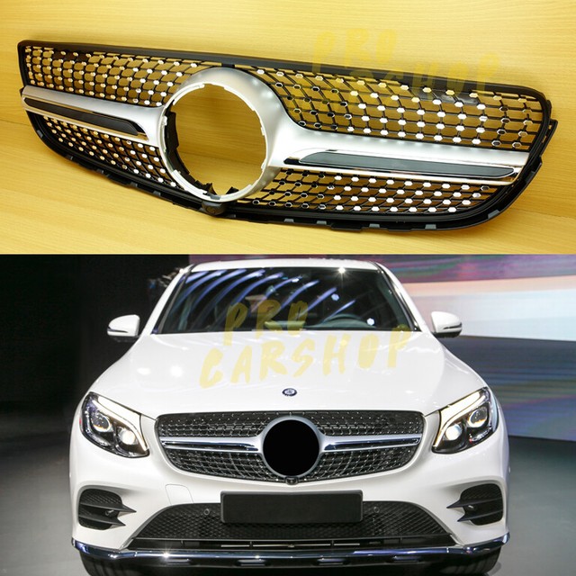2016+ For BENZ W253 GLC 43 A Look SILVER Diamond Front Grille | eBay