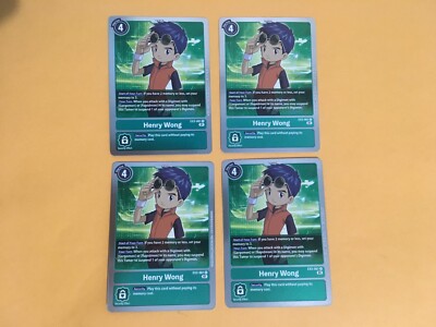 4x Henry Wong (Playset) EX2-061 R Digimon CCG TCG | Digital Hazard Near ...