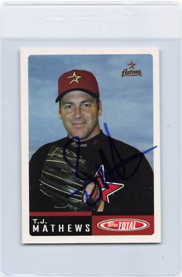 2002 Topps Total #435 T.J. Mathews Astros Signed Auto *J1446 | eBay