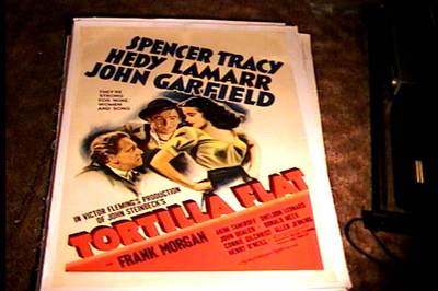 TORTILLA FLAT ORIG MOVIE POSTER 1942 LINEN HEDY LAMARR JOHN GARFIELD ...