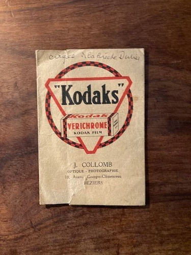 POCHETTE FILM KODAK VERICHROME VINTAGE PHOTOGRAPHE BEZIERS | eBay