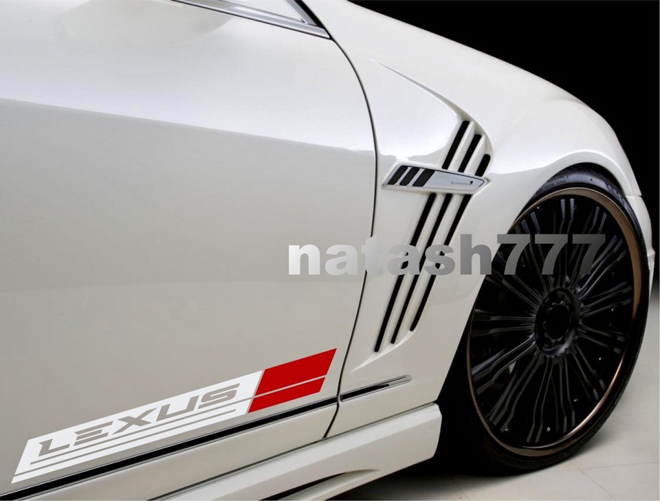 LEXUS Racing Performance Sport Car Vinyl Decal Sticker Emblem logo 2pcs ...