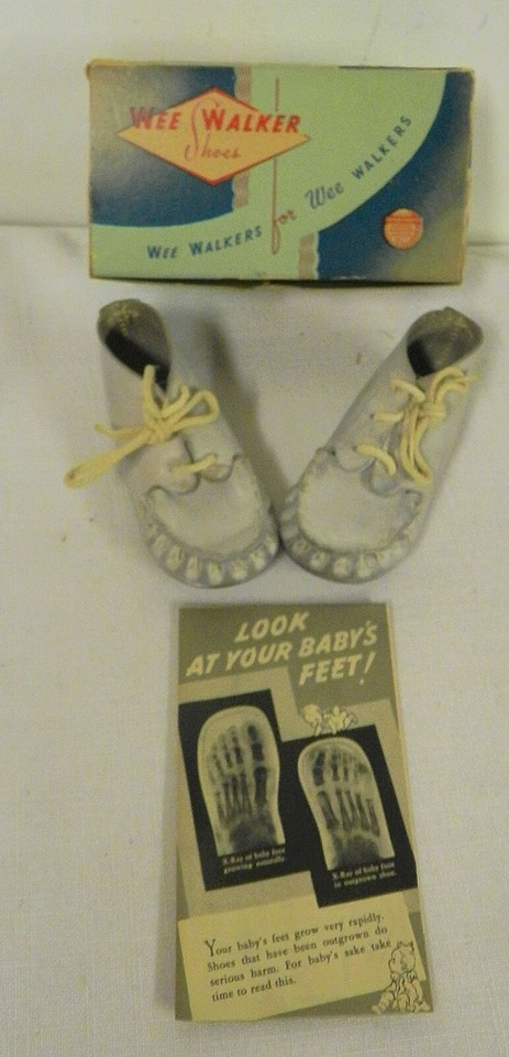 VINTAGE WEE WALKER BABY LEATHER SHOES in BOX MORAN SHOE COMPANY ii | eBay