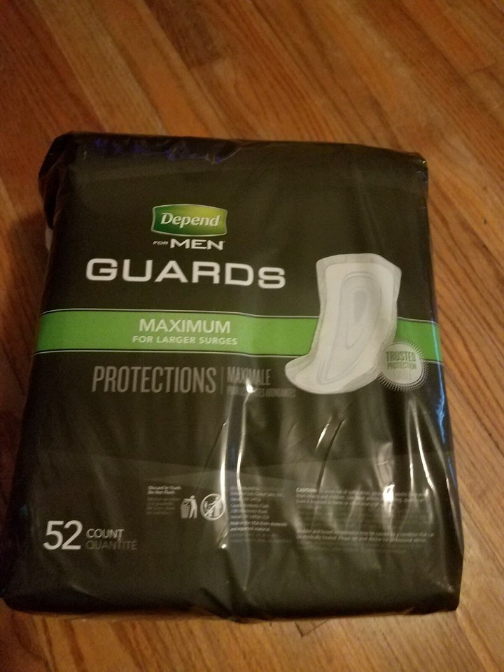Lot ~Depend For Men Guards Maximum Absorbency 52 count packs * surge ...