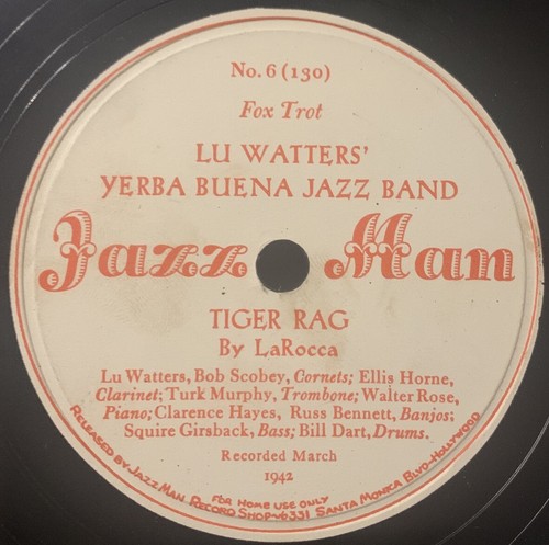 Lu Watters Yerba Buena Jazz - Tiger Rag / Come Back Sweet Papa - Jazz ...