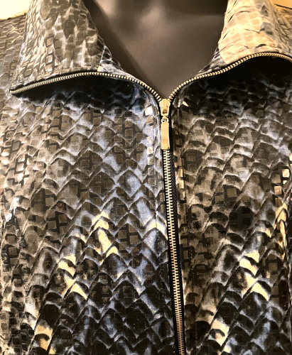 Misook Woman 2X Blue Black Shiny Classy, Pretty Jacket Night Day Wear ...