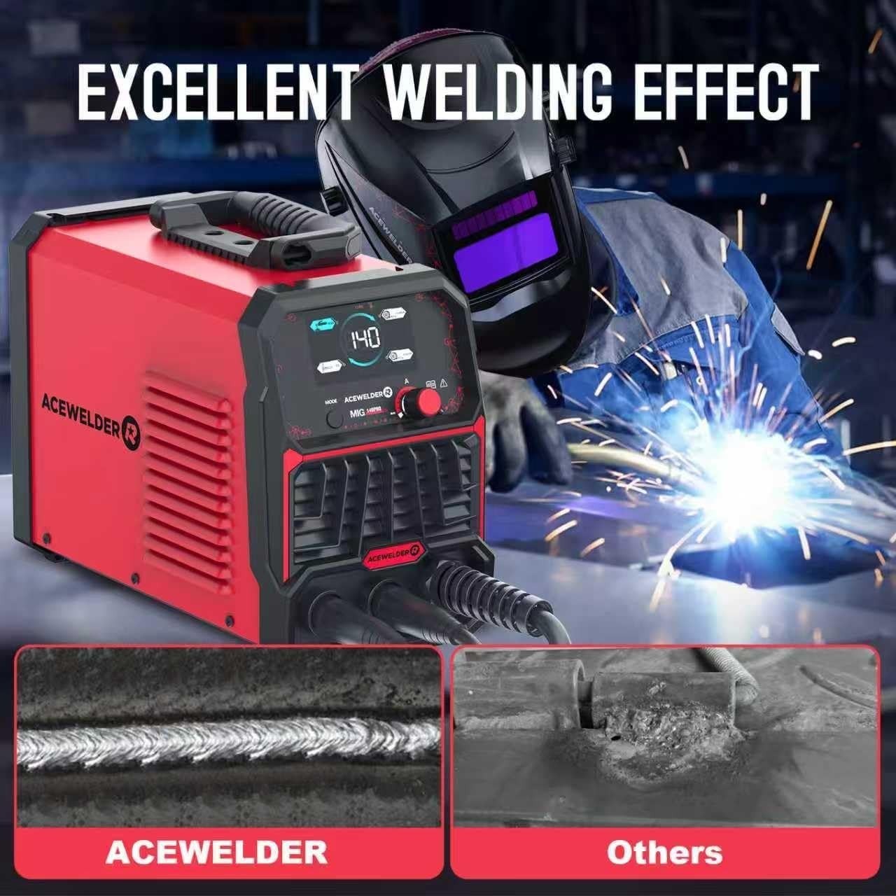 3 IN 1 Welder 140A Gasless Flux MIG/Lift Tig/Stick Welding Machine 110V ...