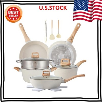 16PCS Pots and Pans Set Non Stick Cookware Set Nonstick with Cooking ...