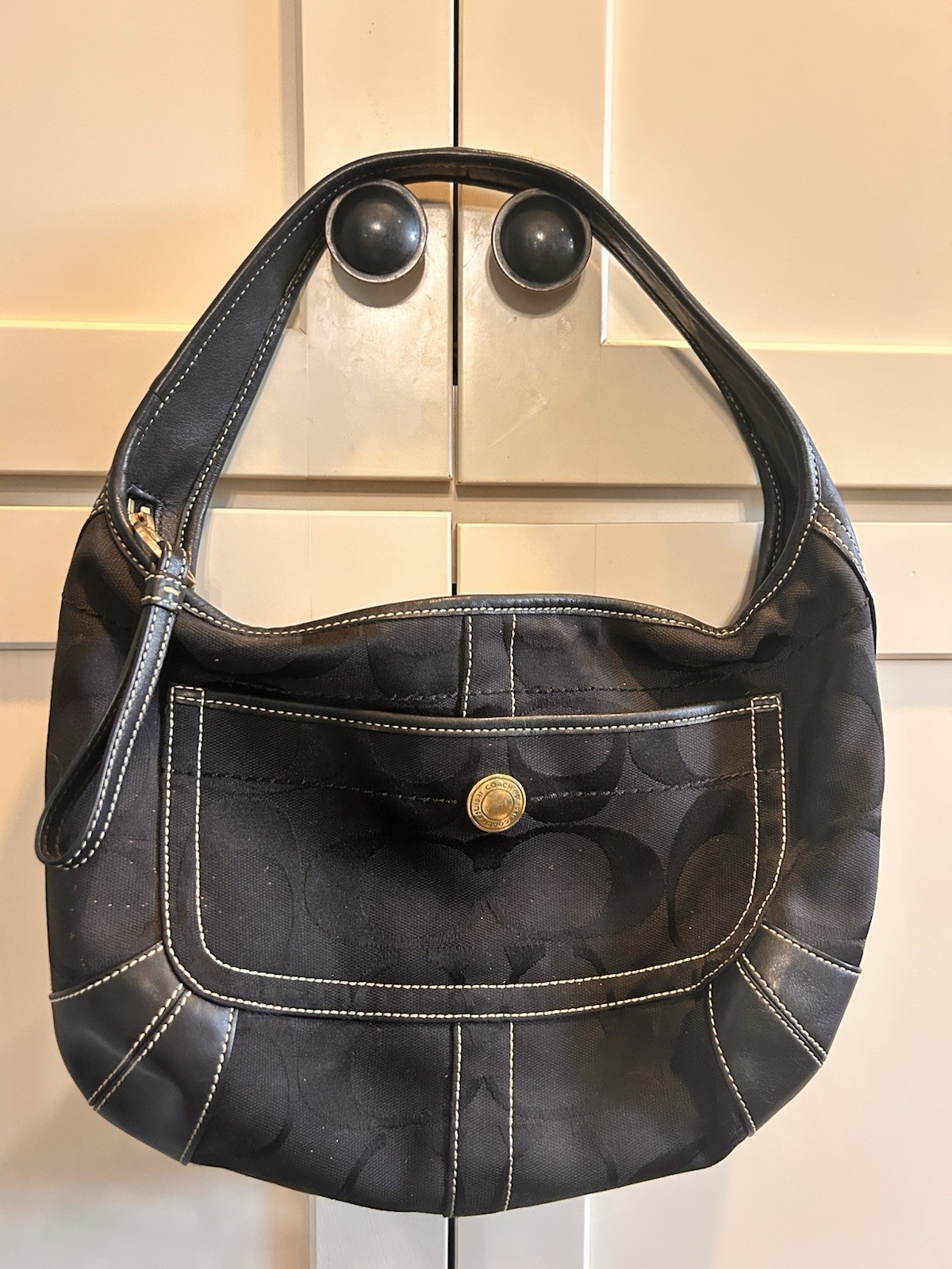 Coach Y2K Ergo Style Black Signature Jacquard Leather… - Gem