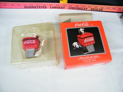 Vintage Coca-Cola Have A Coke And A Smile Mice w/Soda Machine Christmas ...