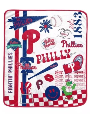 Philadelphia Phillies PHANATIC 60”x 70” REVERSIBLE PLUSH THROW-Pegasus ...