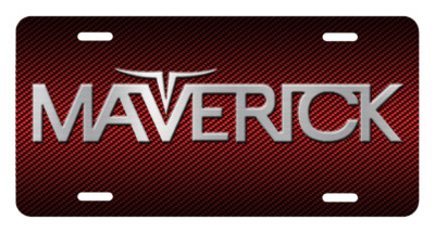 Ford Maverick Vanity Novelty Aluminum License Plate Tag New Silver Red ...