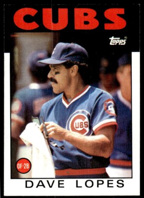 1986 Topps Baseball Card Dave Lopes A Chicago Cubs #125 | eBay
