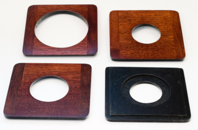 1 Wooden Lens Board 3.5" x 3.5" for Deardorff Baby, Made of Walnut #0 ...