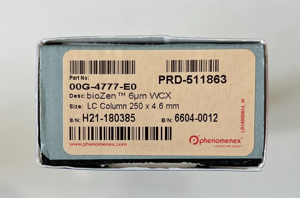 Phenomenex bioZen 6µm WCX, LC Column 250 x 4.6 mm, 00G-4777-E0 | eBay