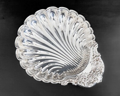 International Silver Plate Clam Shell Shrimp Cocktail Scallop Serving ...