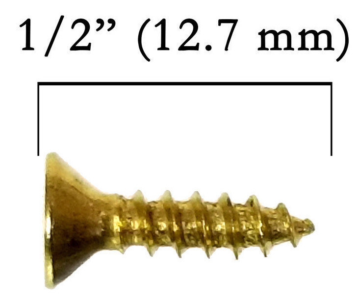 Phillips Flat Head #6 x 1/2" Wood, particle board, MDF screws BRASS ...