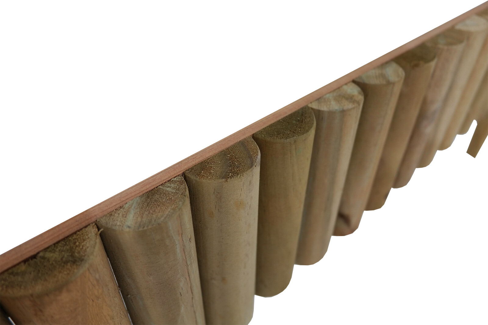 1M Picket Fence Panel Log Roll Border Fixed Edge Garden Outdoor Lawn ...