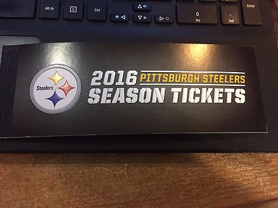 2016 PITTSBURGH STEELERS FULL FOOTBALL SEASON TICKET BOOK STUB ALL GAME ...