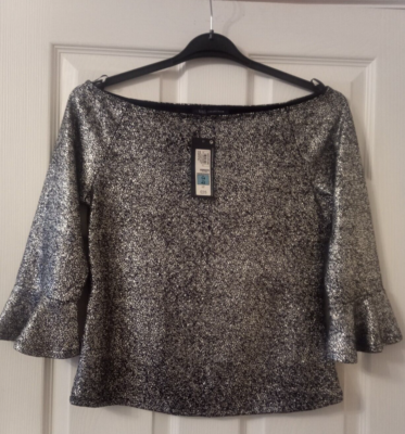 Silver Evening Blouse Silver Formal Blouse New With Tags