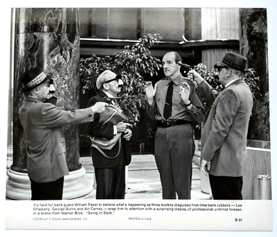 1979 Going In Style George Burns Bank Heist Comedy Movie Press Photo ...