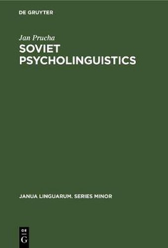 Soviet Psycholinguistics by Jan Prucha (English) Hardcover Book ...