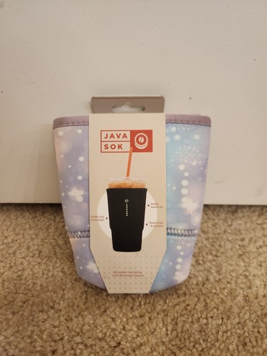 Java Sok Medium New Cold Cup Sleeve 30-32 oz Reusable Pink Purple ...