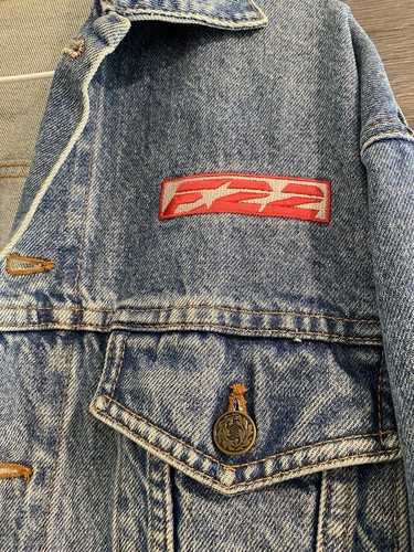 Vintage f22 custom denim jacket American Patch Lockheed Martin Marietta ...