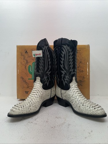 New Men’s White Python Skin Laredo Cowboy Boots. 68061 10.5 10 1/2 E W ...