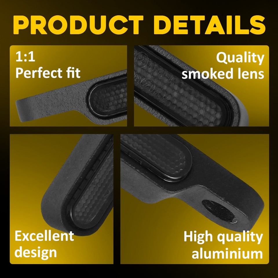 Motorcycle Handlebar LED Turn Signal Indicator Light Amber For Harley ...