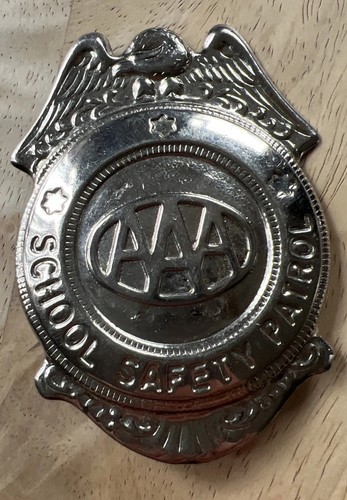 Vintage AAA School Safety Patrol Badge Pin | eBay