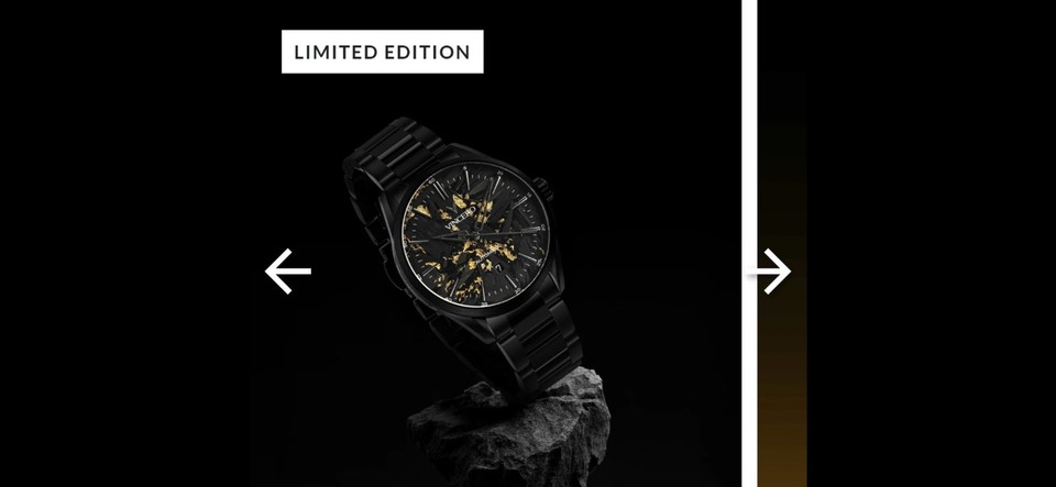 Vincero Limited Edition Icon Forged Carbon Gold Ember Men's Watch (1 of ...