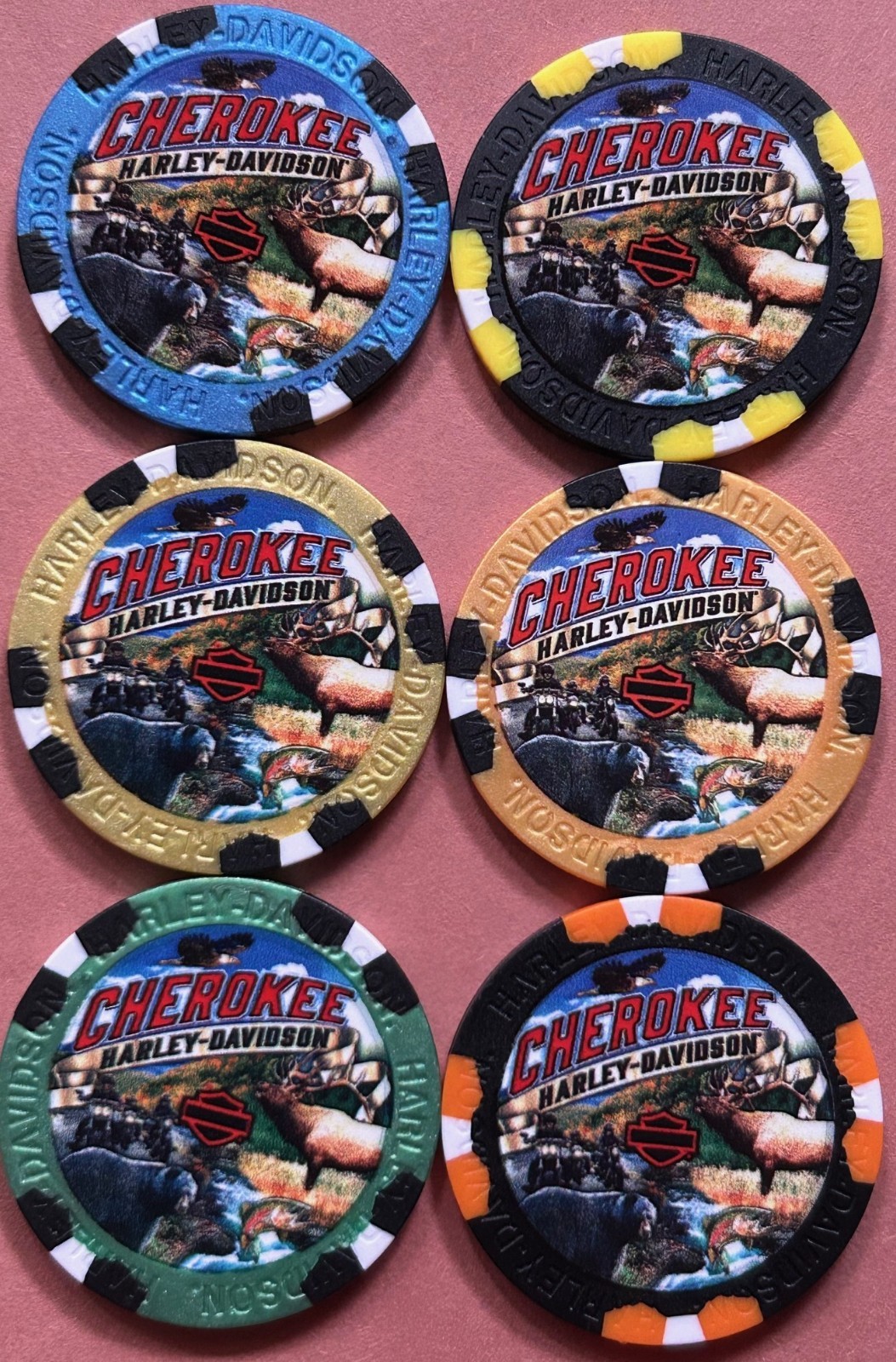 Harley Davidson Wide Print Poker Chip from Cherokee HD in Cherokee, NC ...