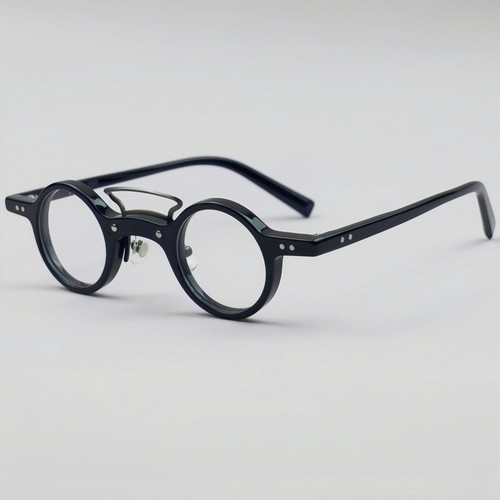 Vintage Hand Made Acetate Retro Small Round Eyeglass Frames Glasses ...