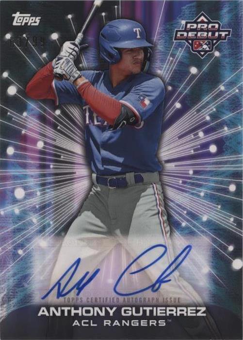2023 Topps Pro Debut - Future Cornerstones Autographs Anthony Gutierrez ...