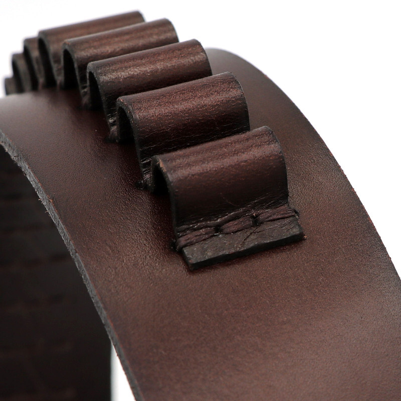 TOURBON .38/357/9mm Cartridges Waist Belt Ammo Bullets Holster Leather ...