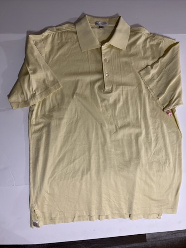 Peter Millar Short Sleeve Golf Polo Shirt Men’s SZ Large Yellow | eBay