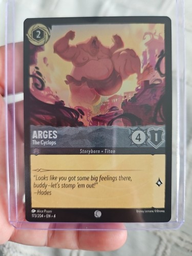 Arges The Cyclops COLD FOIL 173/204 Disney Lorcana TCG PACK FRESH Free ...