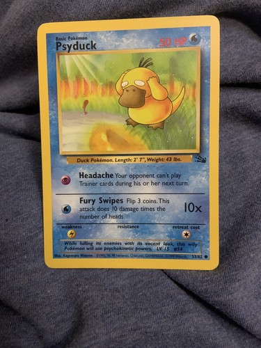 POKEMON 1999 FOSSIL BASE SET PSYDUCK 53/62 RARE | eBay